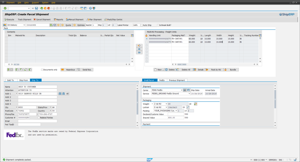 SAP Shipping Software - Parcel Management | ShipERP